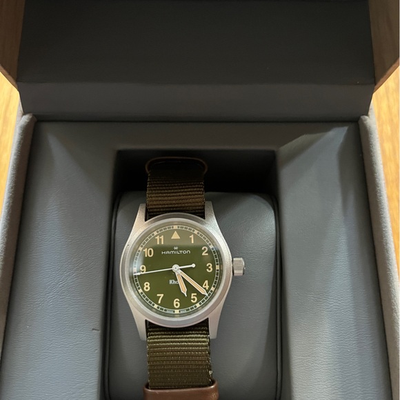 Hamilton | Accessories | Hamilton Khaki Field Watch 33mm With Green ...